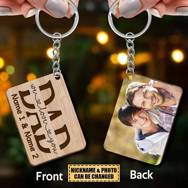 Best Dad Ever - Personalized Wooden Keychain, Father's Day Gifts, Cust ...