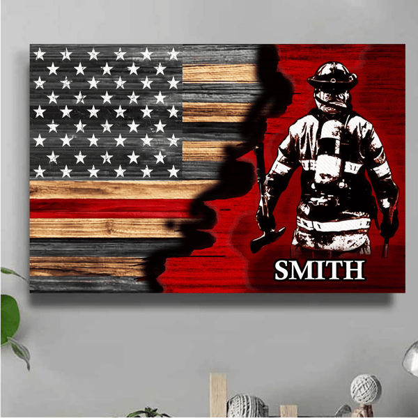Half Thin Red Line Bunker Gear With Unit Number & Name, Personalized F ...